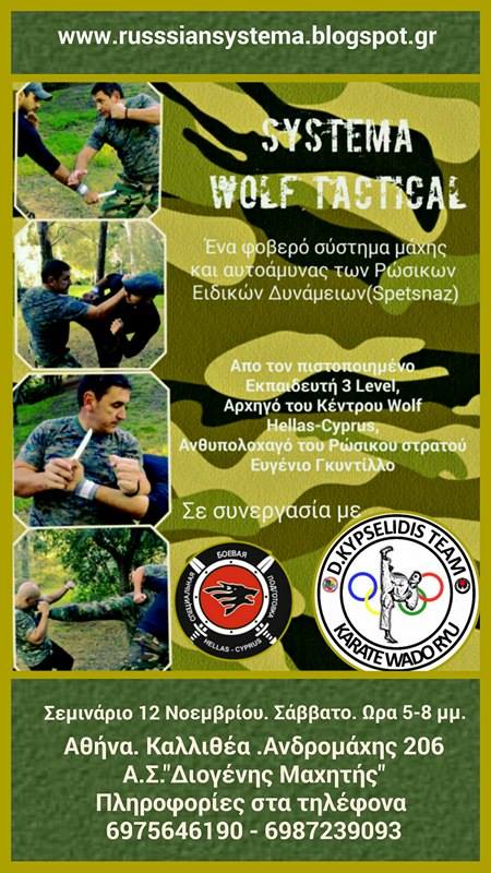 Special Combat Training Center Wolf Hellas - Cyprus: Σεμινάριο Αυτοάμυνας Systema Combat Wolf ...
