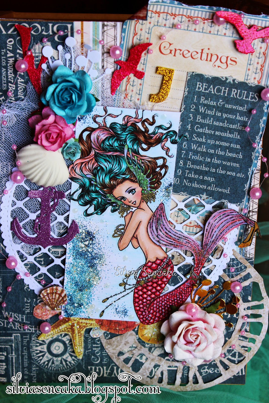 My Craft Diary: Mermaid Book Box Card