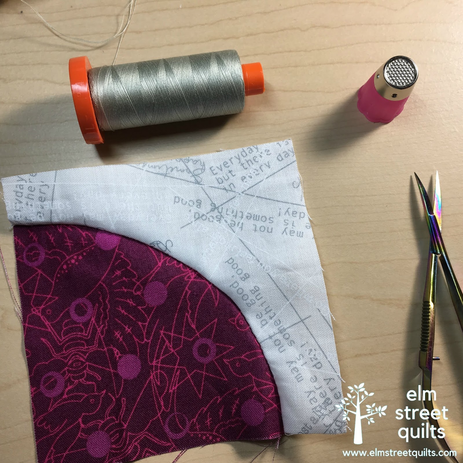 Hand piecing Curves | Elm Street Quilts