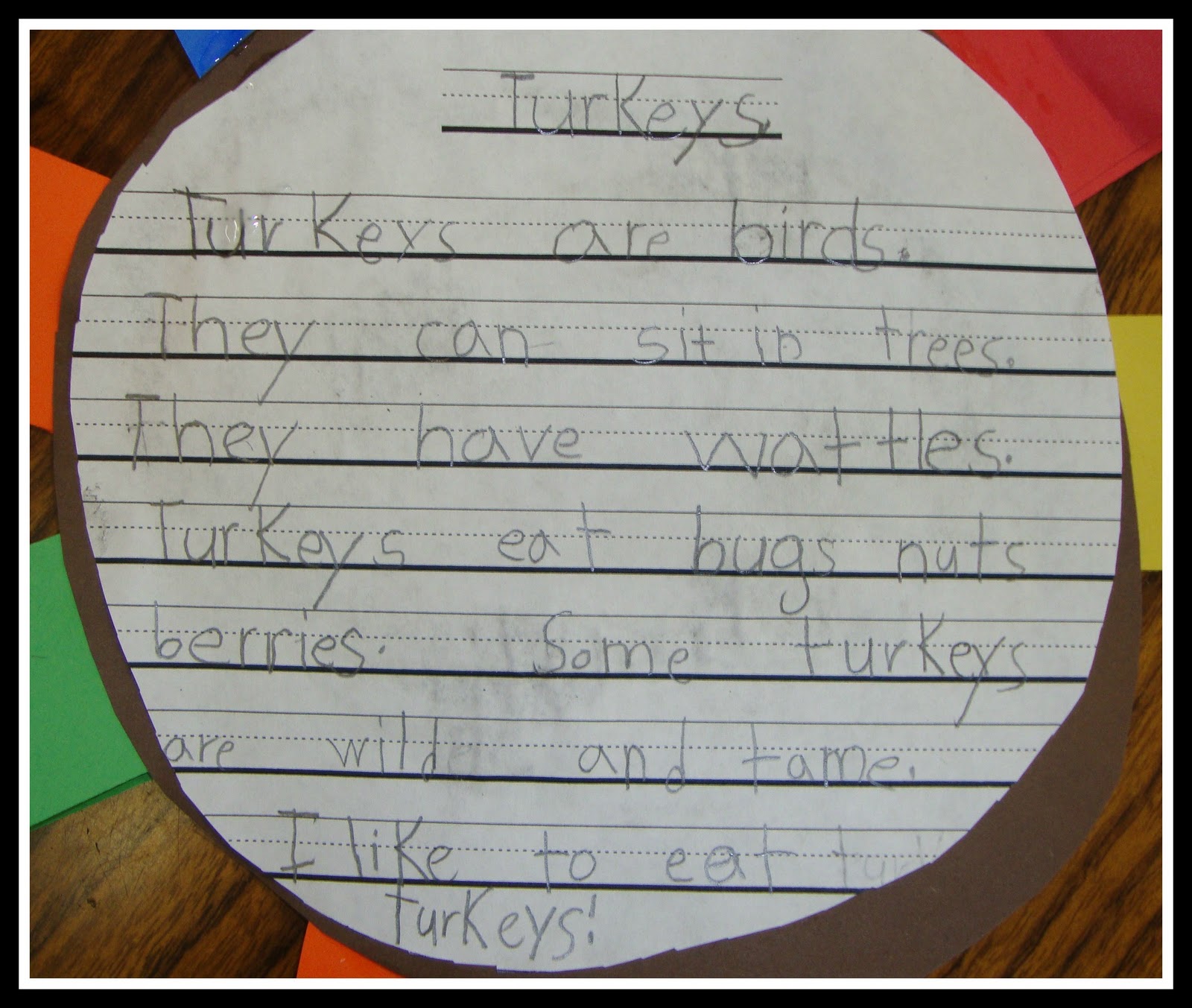 Today In First Grade: Hello Turkeys!