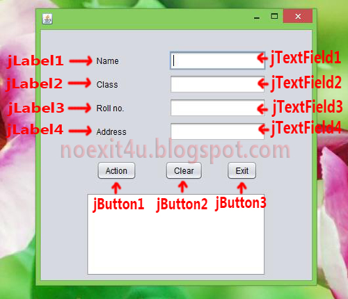 Java Program To Print Text In Textarea ~