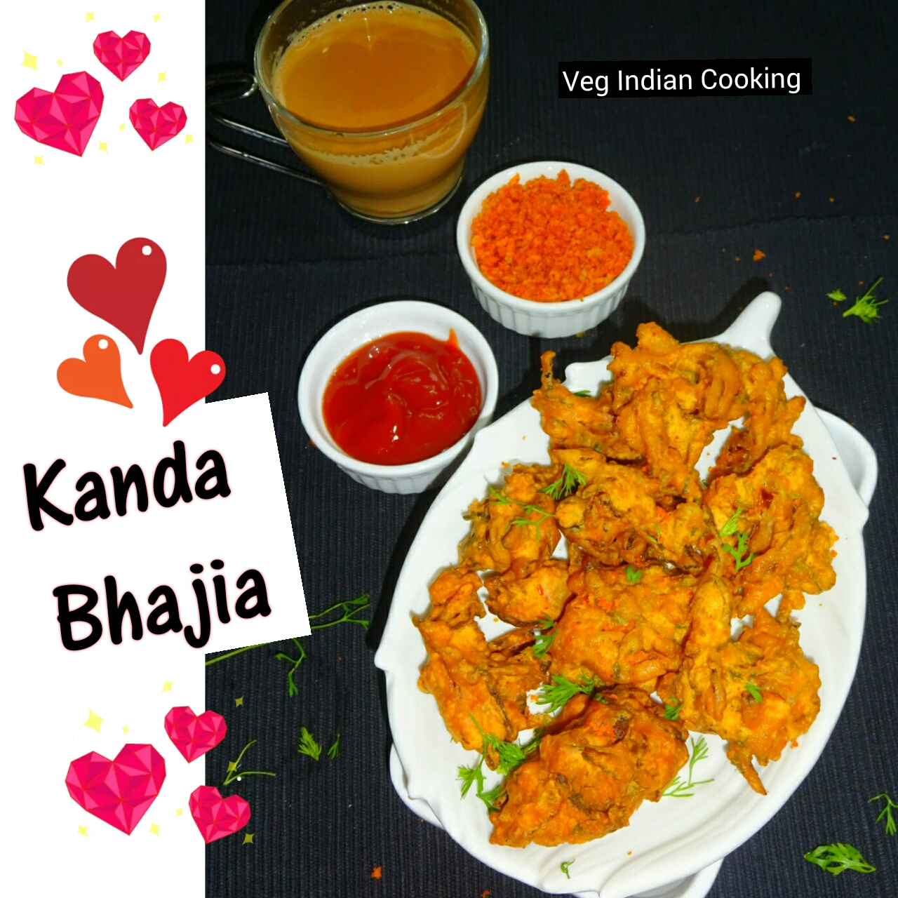 Veg Indian Cooking: Kanda Bhajia (Onion Fritters)