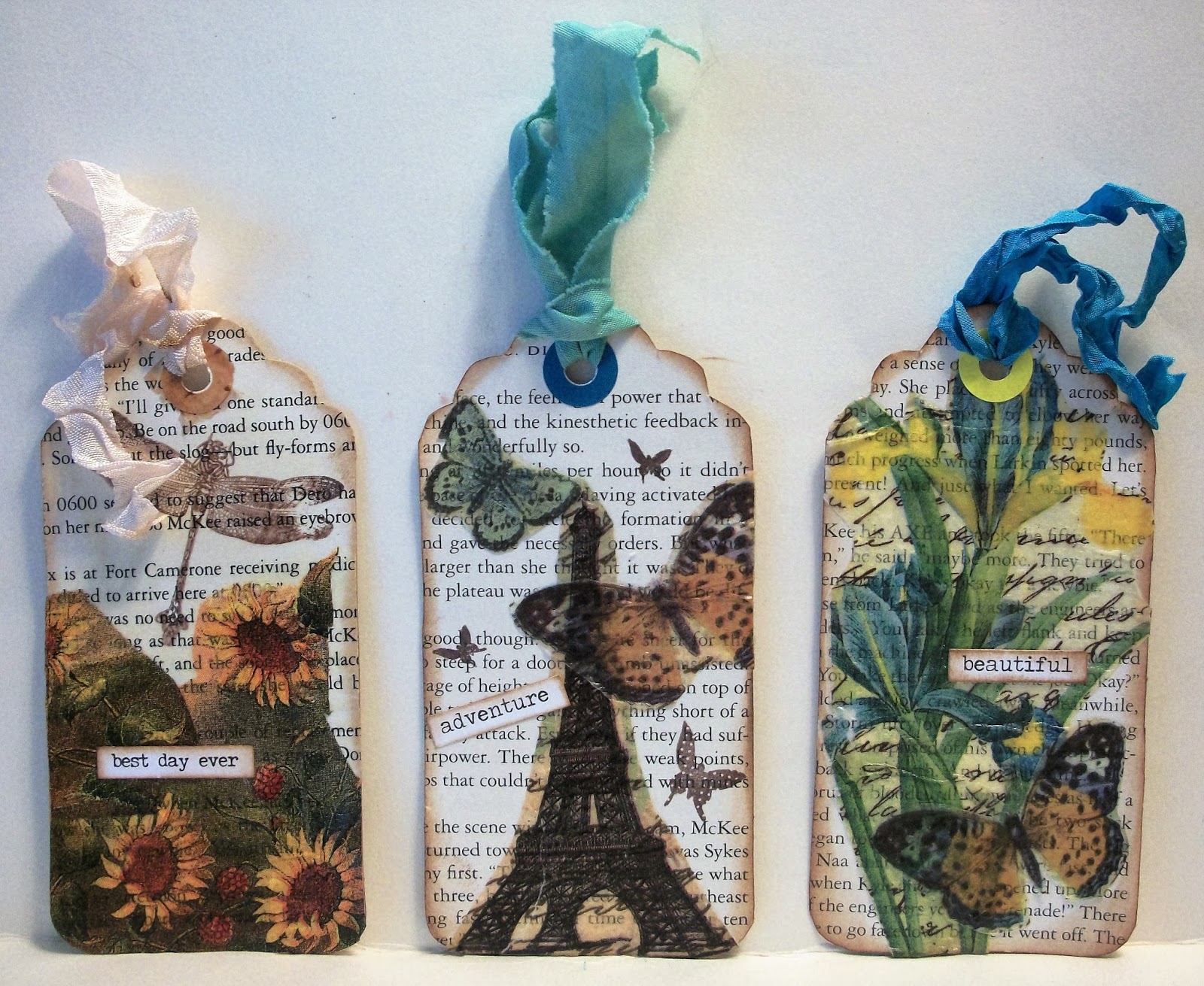 For the Love of Cardmaking: Napkin Decoupage Tags
