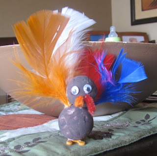 See what we did today: Styrofoam Ball Turkey!