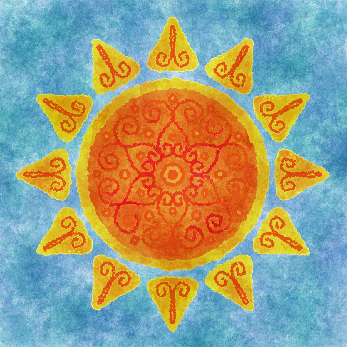 Sun Today: 26 October 2012 - Painter (drippy pen & kaleidoscope)