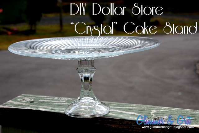 Glimmer And Grit: DIY Dollar Store "Crystal" Cake Stand