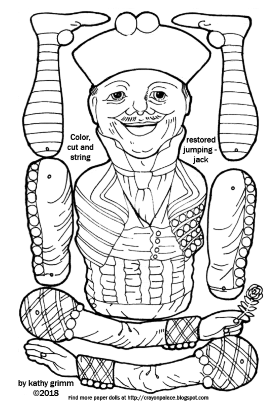 Crayon Palace: Color a jumping-jack jester...