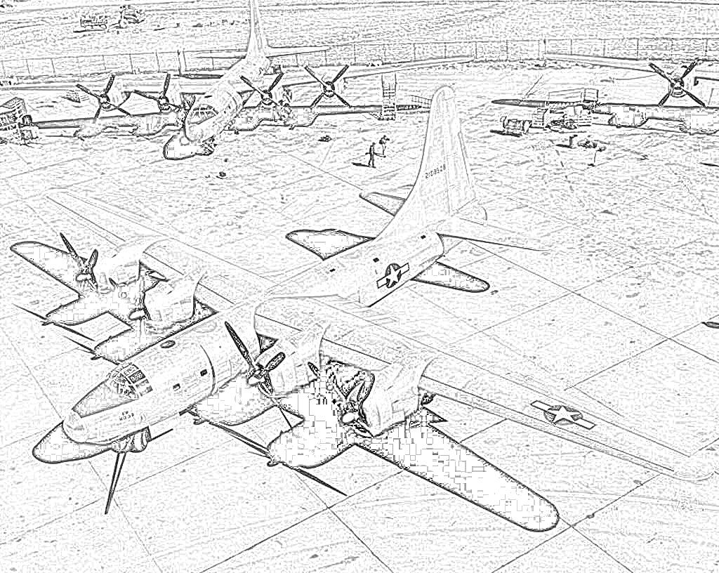World War II in Pictures: Coloring Pages World War II Bombers