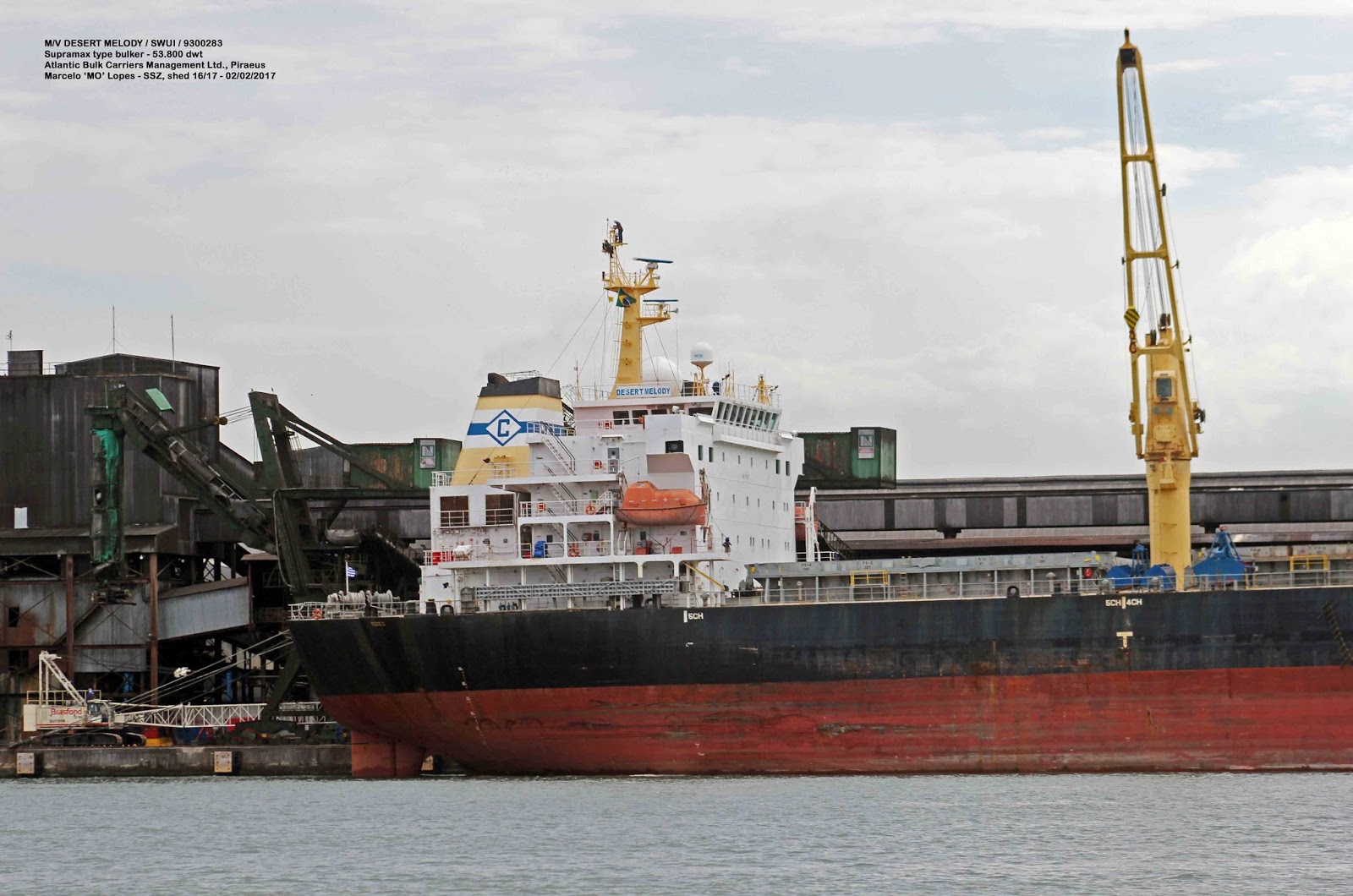 Santos Shiplovers: M/V Desert Melody / SWUI, Loading suggar in bulk at ...