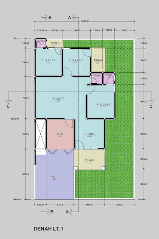 Denah rumah dan kos kosan modern minimalis 2 lantai ~ 1000+ Inspirasi ...