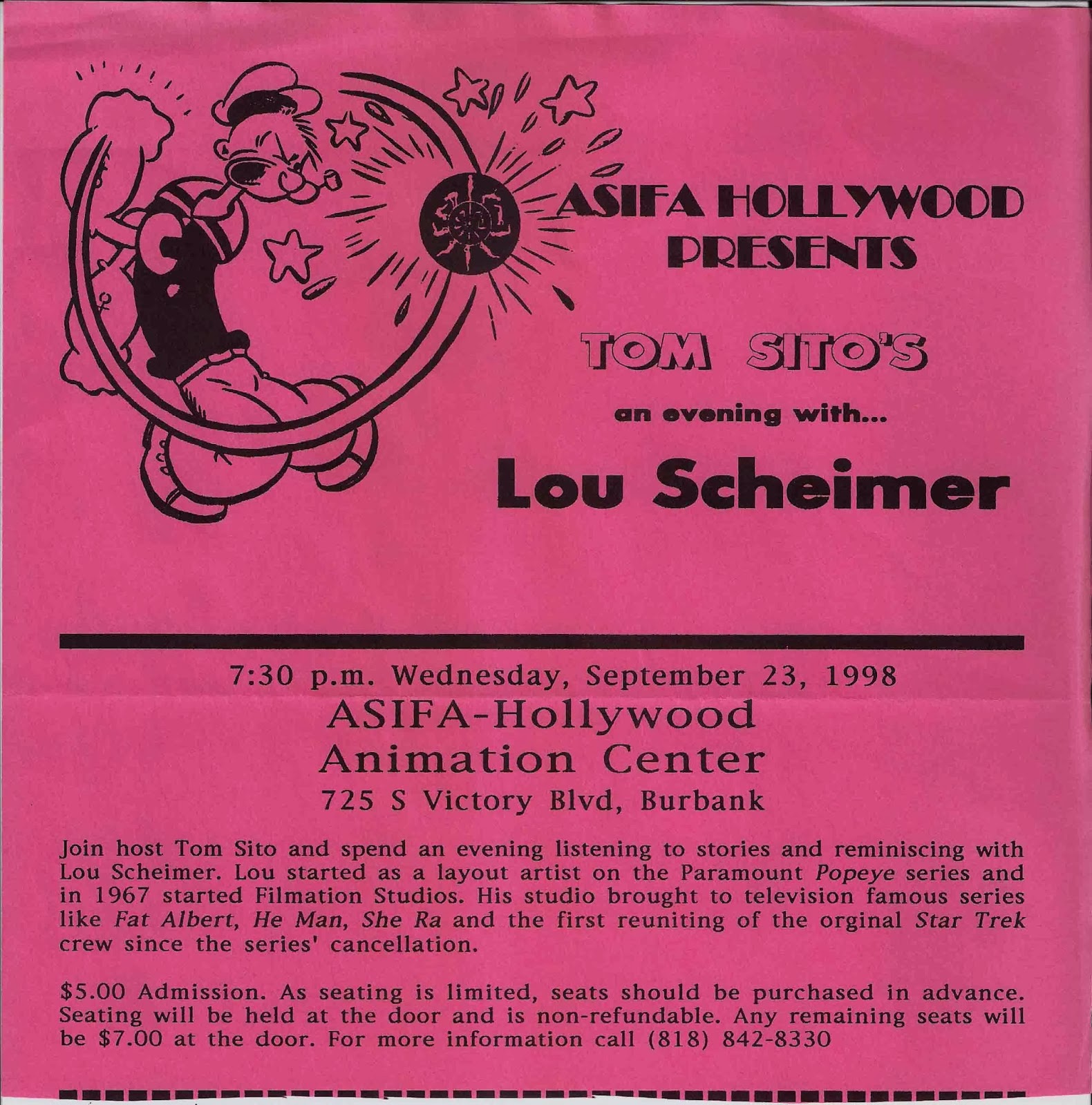 Animation Re-creation: Lou Scheimer at ASIFA Hollywood