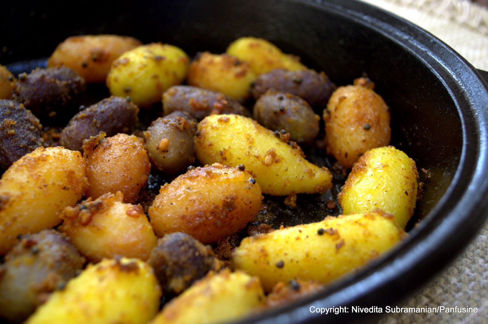 Day 78 - Trio of fingerling potatoes, roasted South Indian Style