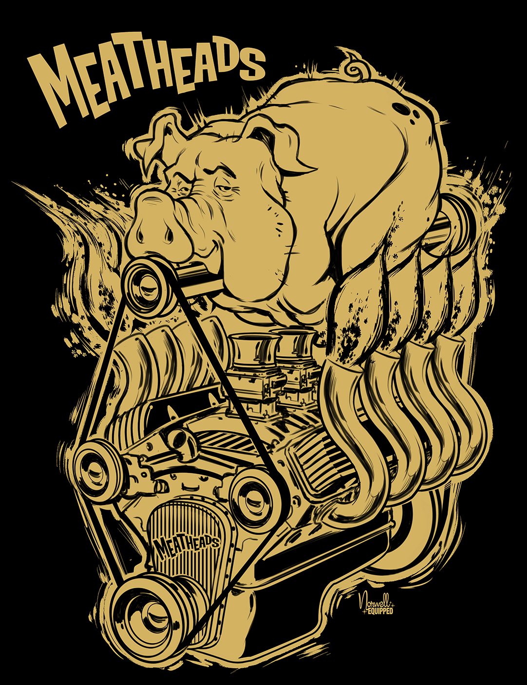Drawn & Quartered: Eat Street Meat!~~~The Meatheads BBQ~~2013 LSRU