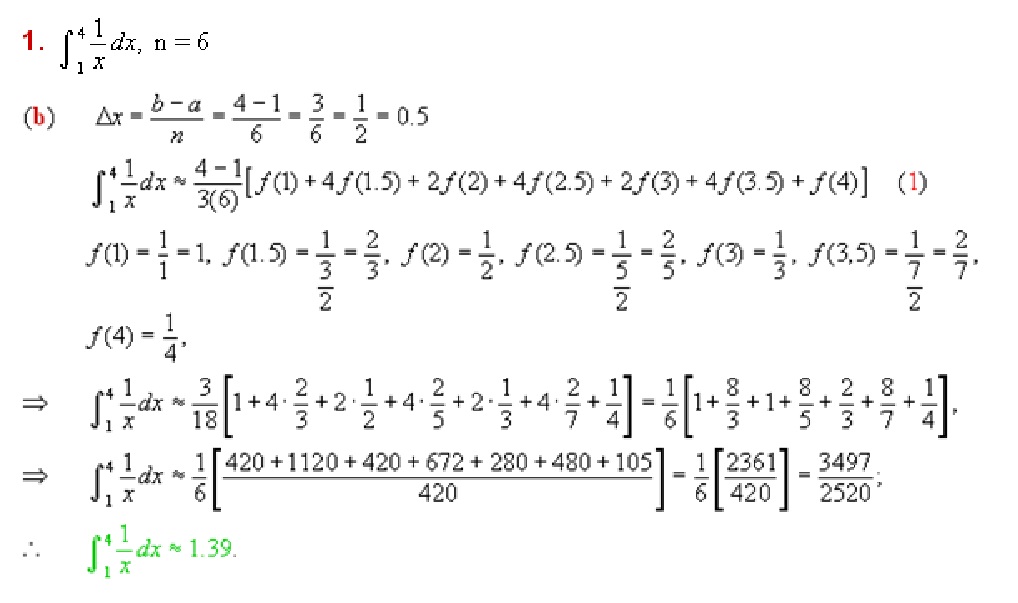 Teorema Fundamental Del Calculo: Regla de Simpson