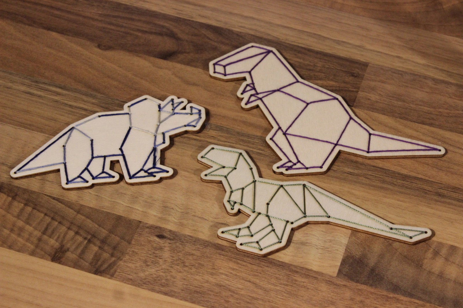 Geometric Embroidery T-Rex
