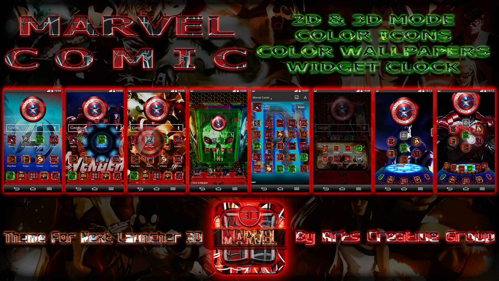 Next Launcher 3d Theme "Marvel Comic" | Android Central