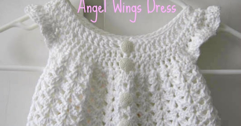 Adorned From Above: Angel Wing Crocheted Dress Pattern Newborn