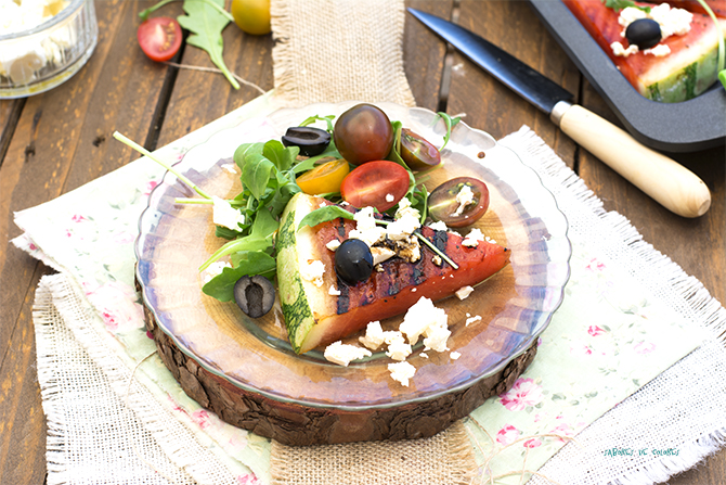 Ensalada de sandía asada