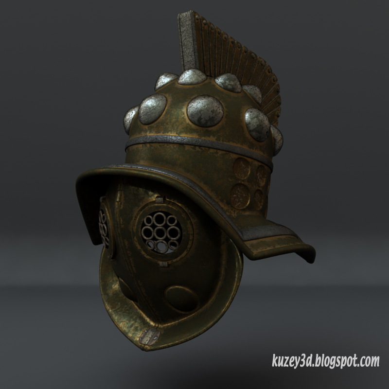 Gladiator Helmet: Rust Metal 1