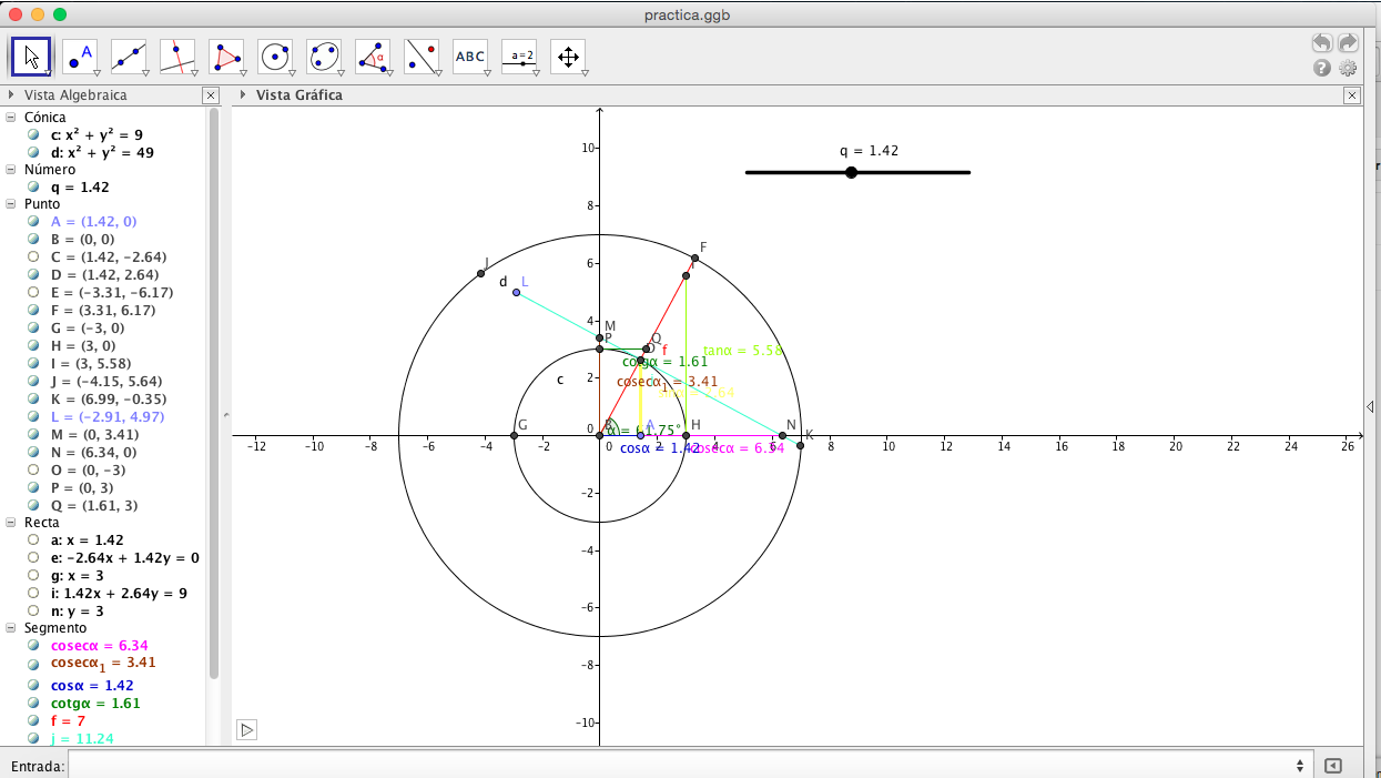 Fundamentos Matematicos: practicas de geogebra