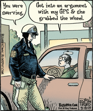 Blue Sky GIS: Maps in comics: DUI of GPS