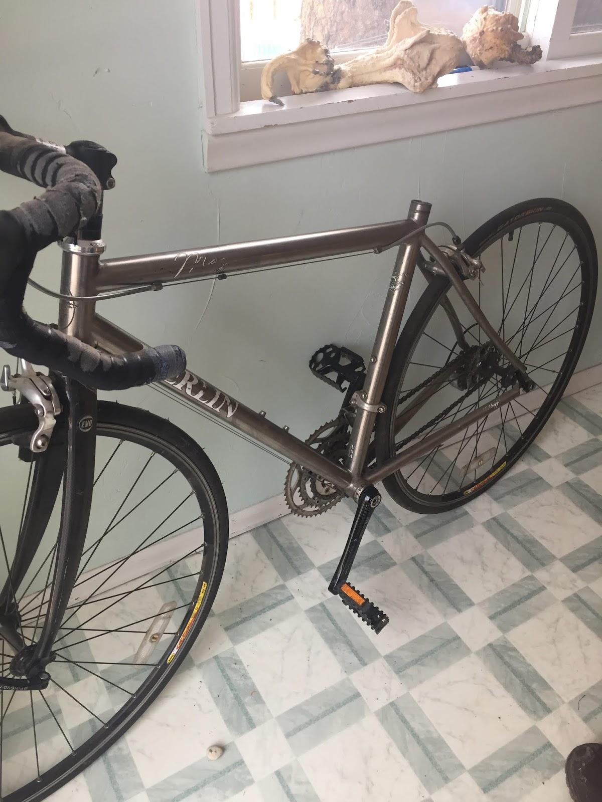 Joghard: Track plus new Merlin Magia bicycle.