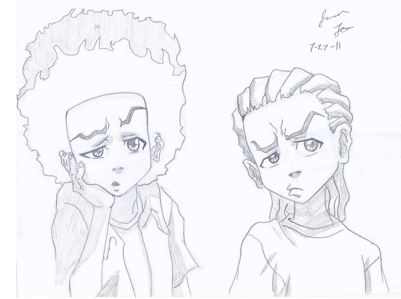 Boondocks Riley And Huey Coloring Pages Coloring Pages