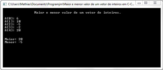 Programando em Pascal, C/C++ e Java: Maior e menor valor de um vetor de ...