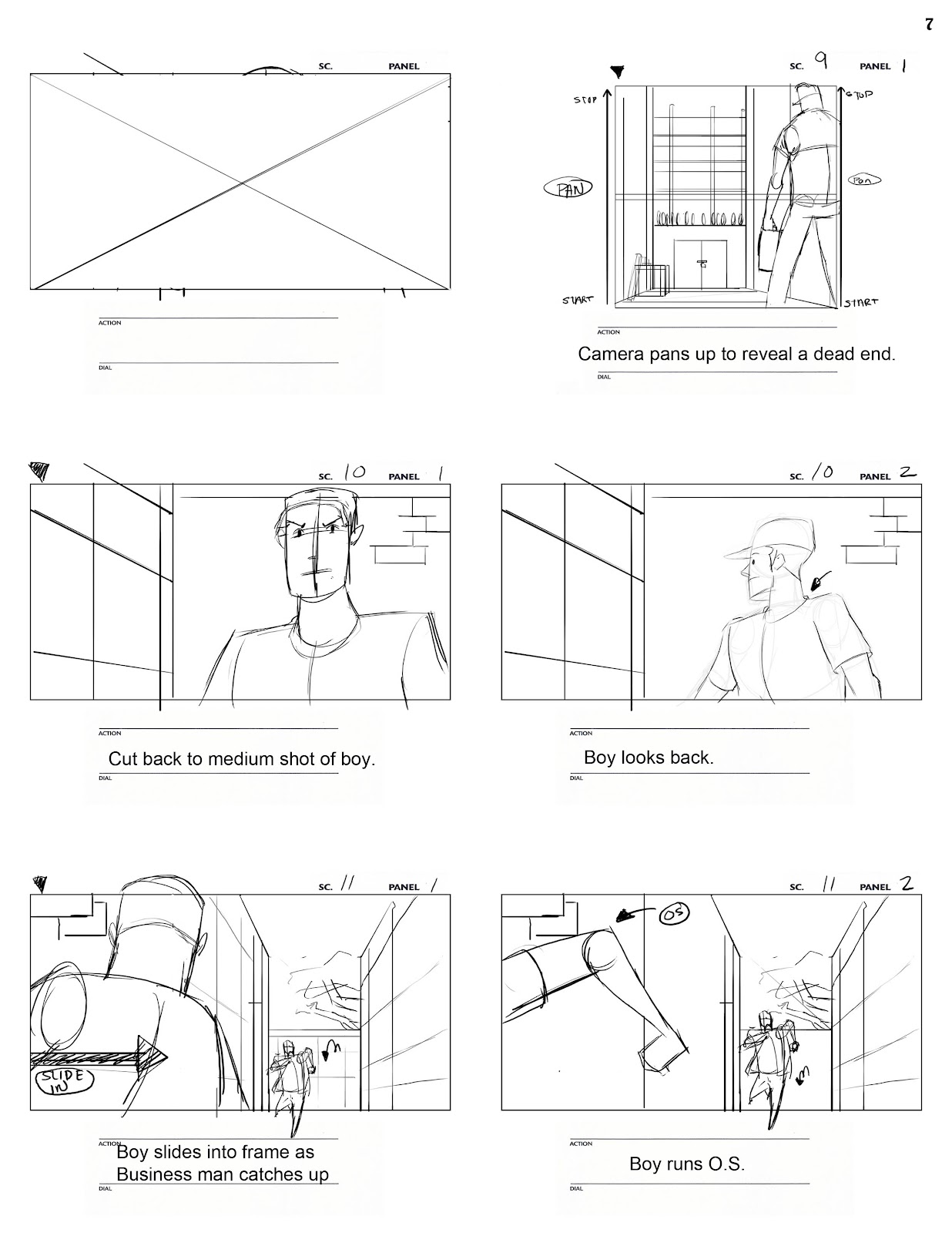 Amanda Becker's Portfolio: Hand to Hand Combat Storyboard