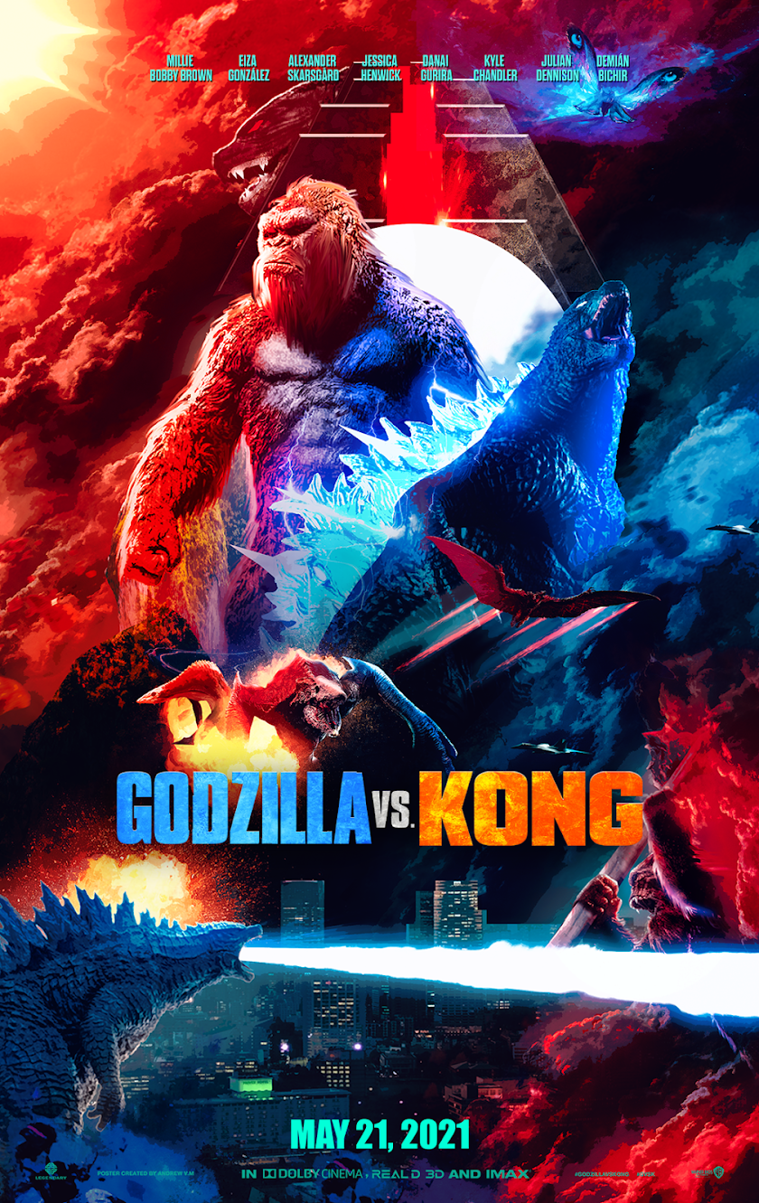 Godzilla VS Kong Tokio Fagth Poster HD 2021