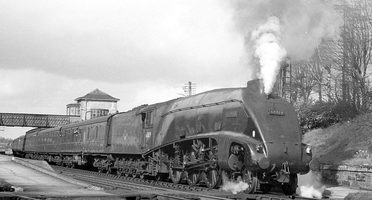 Tour Scotland: Old Photograph Steam Locomotive Gleneagles Scotland
