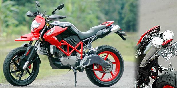 Modif Motor: Honda Mega Pro Trail Supermoto Modified