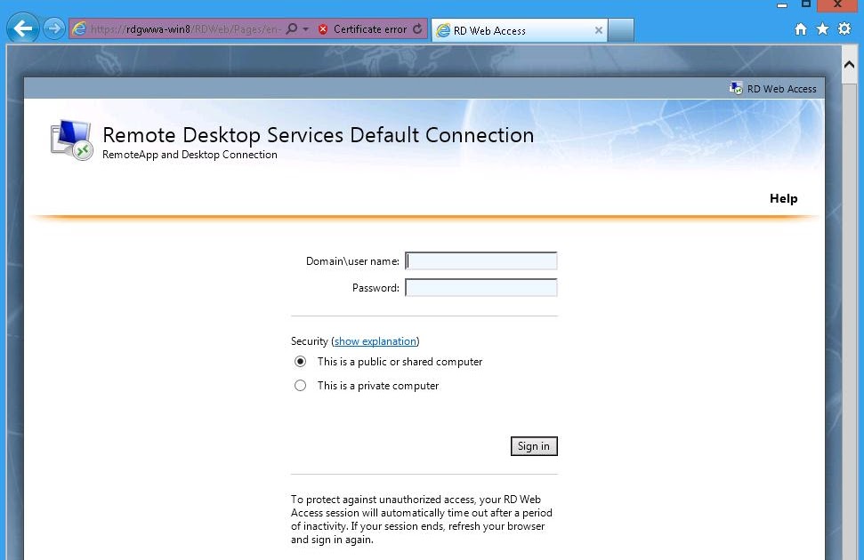 The Microsoft Platform: Remote Desktop Web Access in Windows Server 8