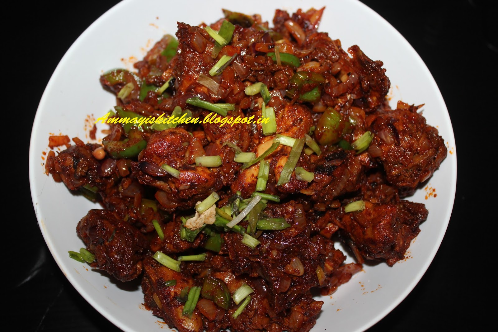 Ammayi's Kitchen: KERALA STYLE CHILLY CHICKEN( DRY GRAVY TYPE)