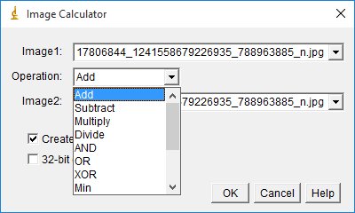 My imageJ: Image Calculator สำหรับการประมวผลความสัมพันธ์ระหว่างภาพสองภาพ