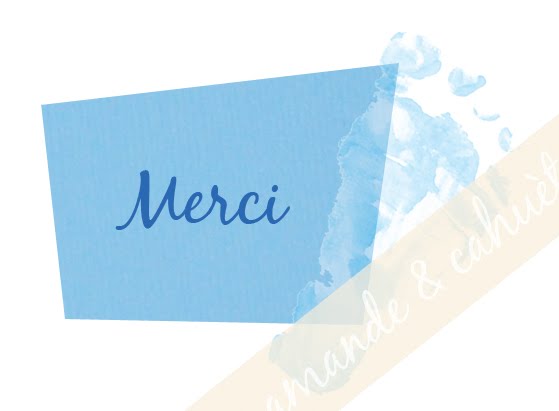 Amande & Cahuète: Remerciements en "bleu"