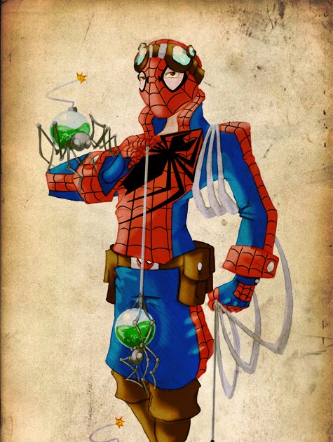 Fashion and Action: Spiderpunk by TheBrave - Spider-Man Goes Steampunk