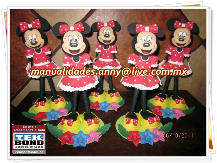 FOFUCHAS MONYKETAS: Fofuchas Minnie Mouse Rojas