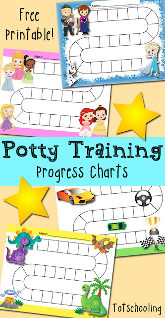 Free Potty Training Progress & Reward Charts | Totschooling - Toddler ...