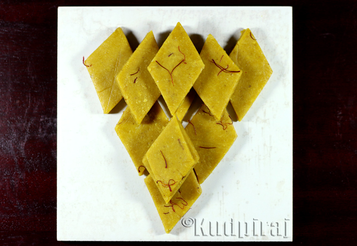 Kudpiraj's Garam Tawa: Mango Kaju Katli