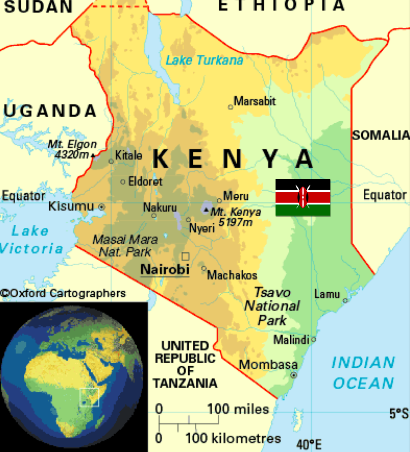 Quênia | Mapas do Quênia - Enciclopédia Global™