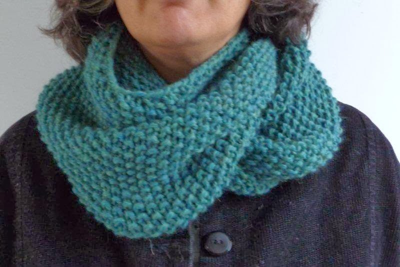 Creariet: Col/sjaal gebreid in gerstekorrel Cowl knitted in mossstitch