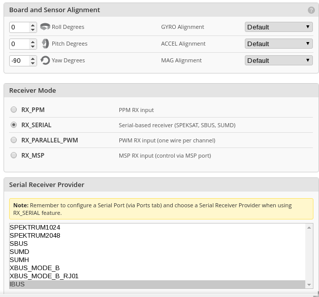 IBUS with CC3D and CleanFlight/BetaFlight - Eachine 250 Racer