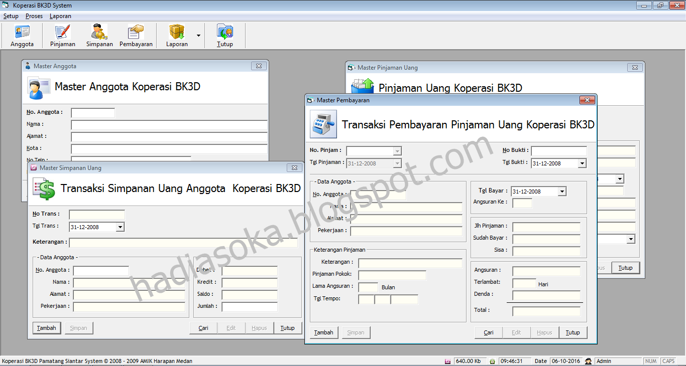 Contoh Source Code Aplikasi Koperasi Dengan VB - Programing, Software, Ebook,Tutorial