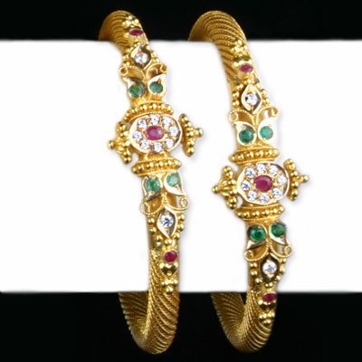 New decent and fashionable gold kada design 2013-14 - fashions addres