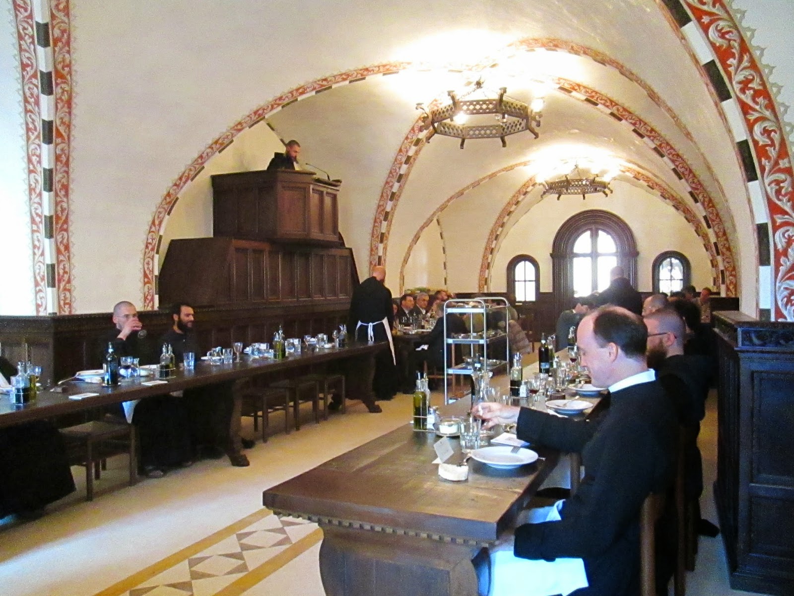 New Liturgical Movement: New Sacred Art: The Monastic Refectory in Norcia
