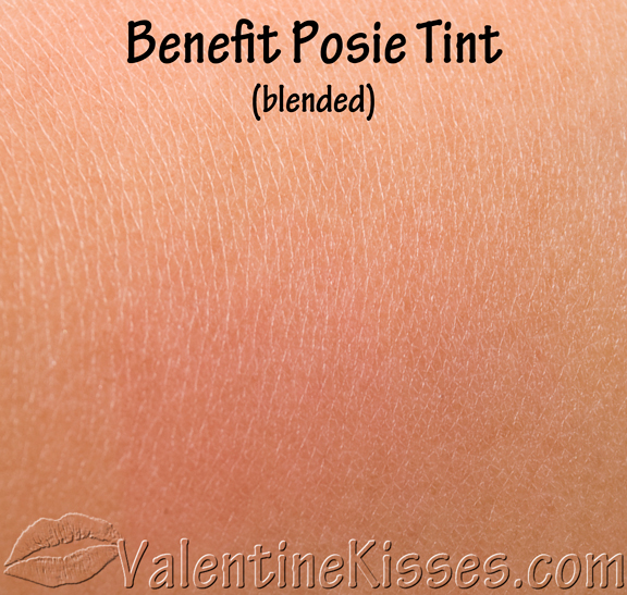 Valentine Kisses: Benefit Posie Tint: swatches, pics, info, review