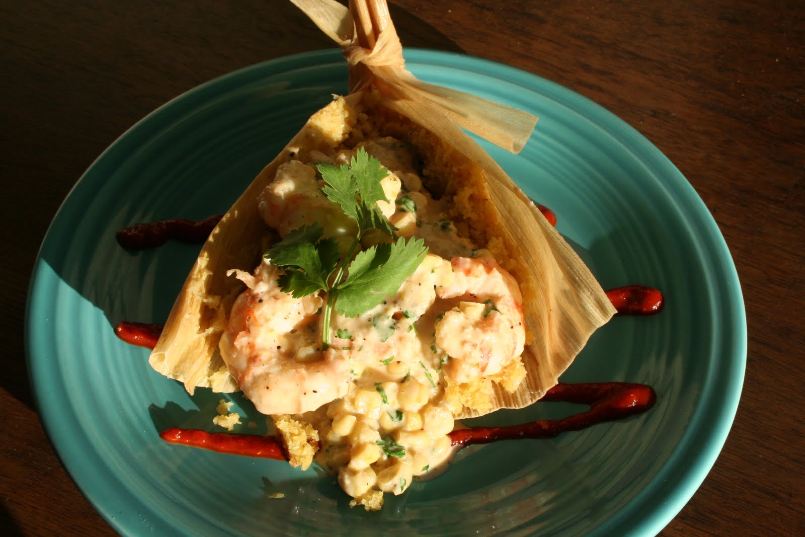 Cheers to Happy: Corn and Shrimp Tamales...