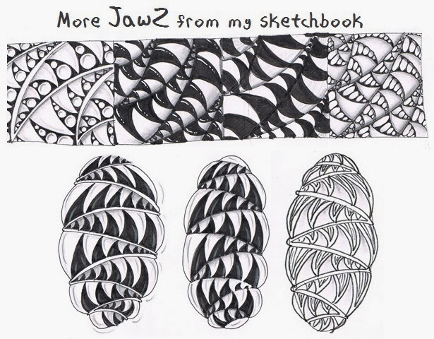 Anneke (Merry-Go-Round): JawZ, a new tangle pattern