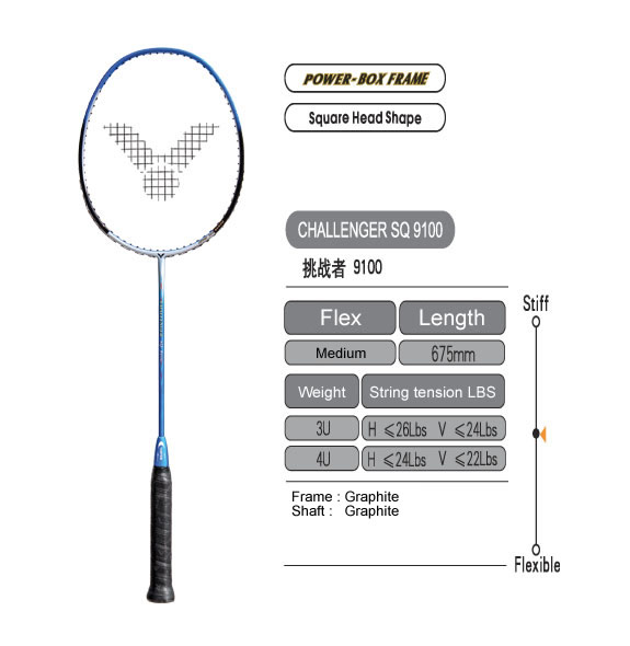 VICTOR RACKET CHALLENGER SQ 9100 ~ Sport Sarko